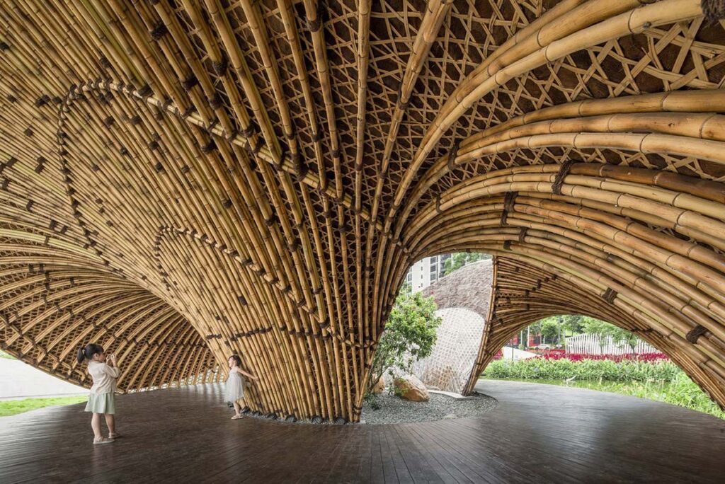 Arquitectura ecológica con bambú